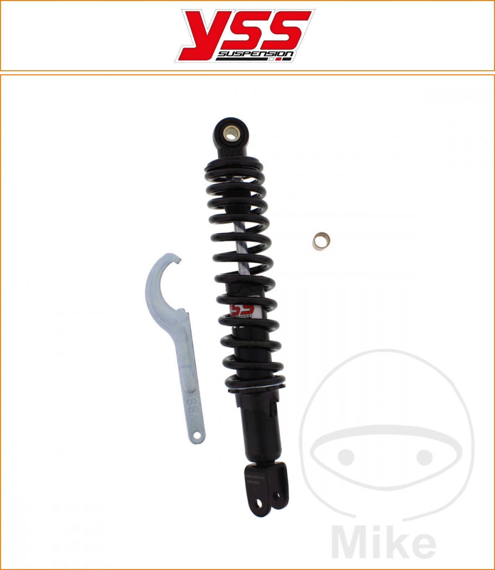 YSS 320 mm Standard Rear Mono Scooter Double Tube Hydraulic Shock | WizBiz