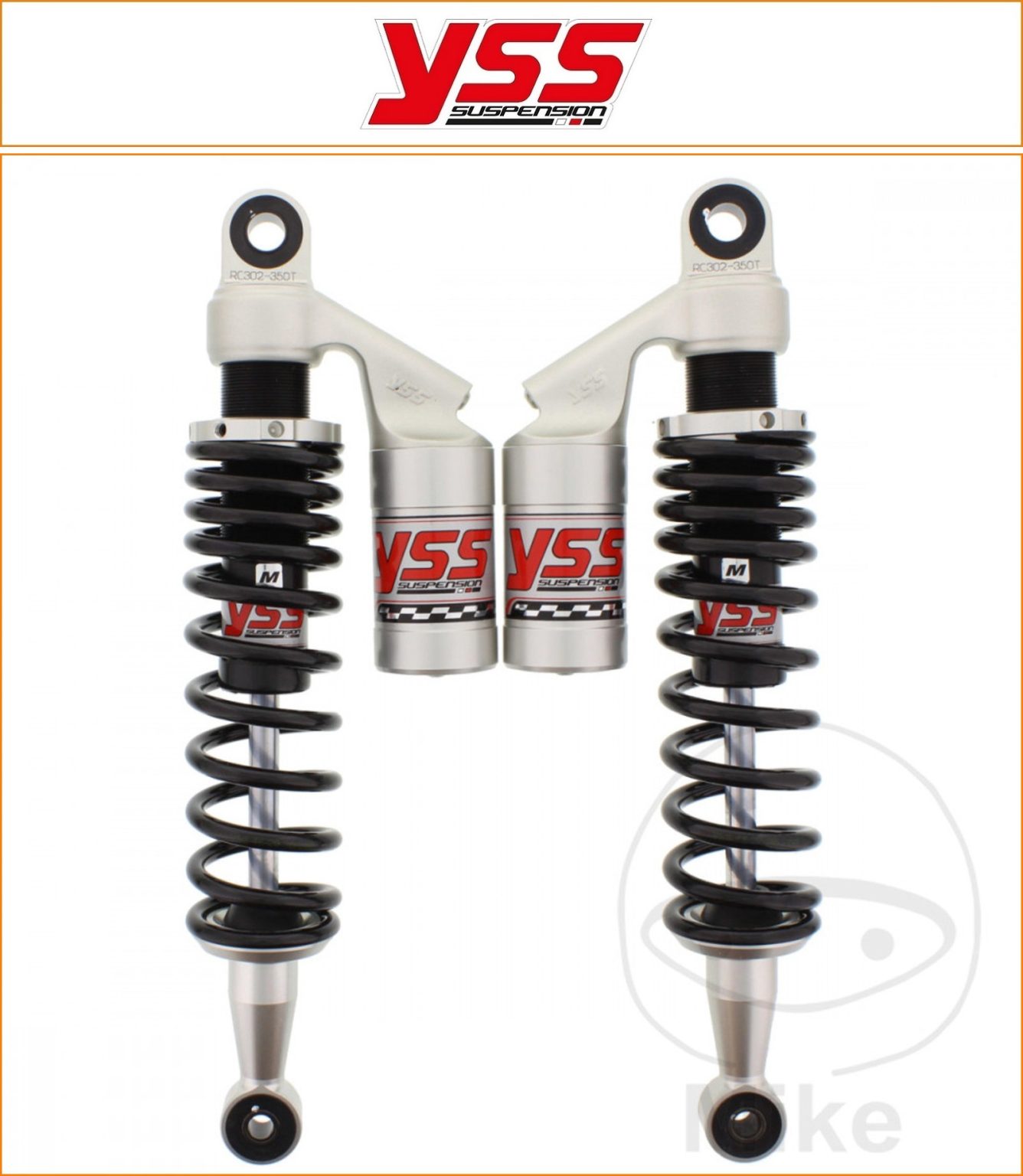 YSS 350 mm Standard Rear Twin Gas Shock With Piggy Back Reservoir Eco ...