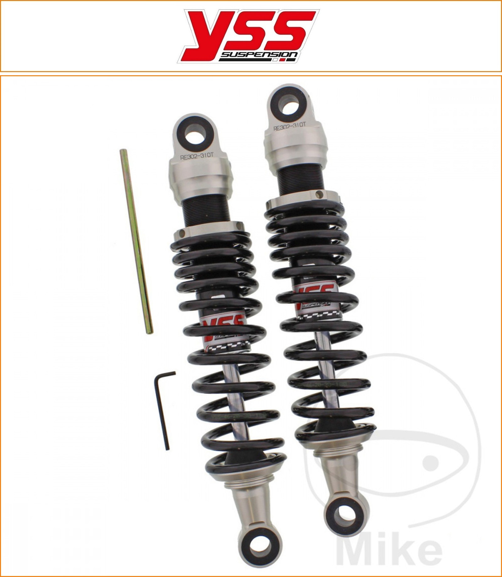 YSS 310 mm Standard Rear Twin Emulsion Gas Shock Eco Line | WizBiz