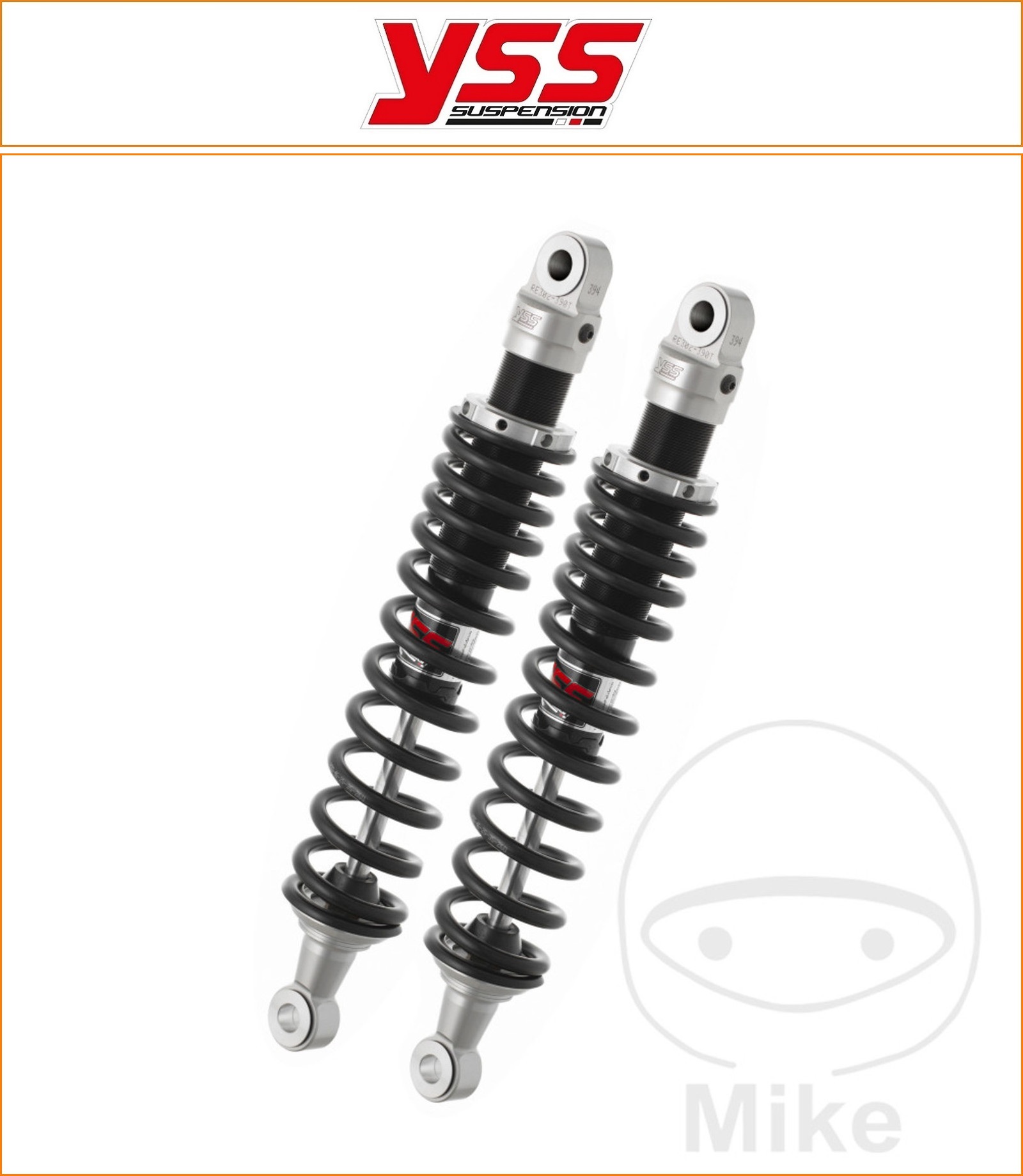 YSS 390 mm Standard Rear Twin Emulsion Gas Shock Eco Line | WizBiz