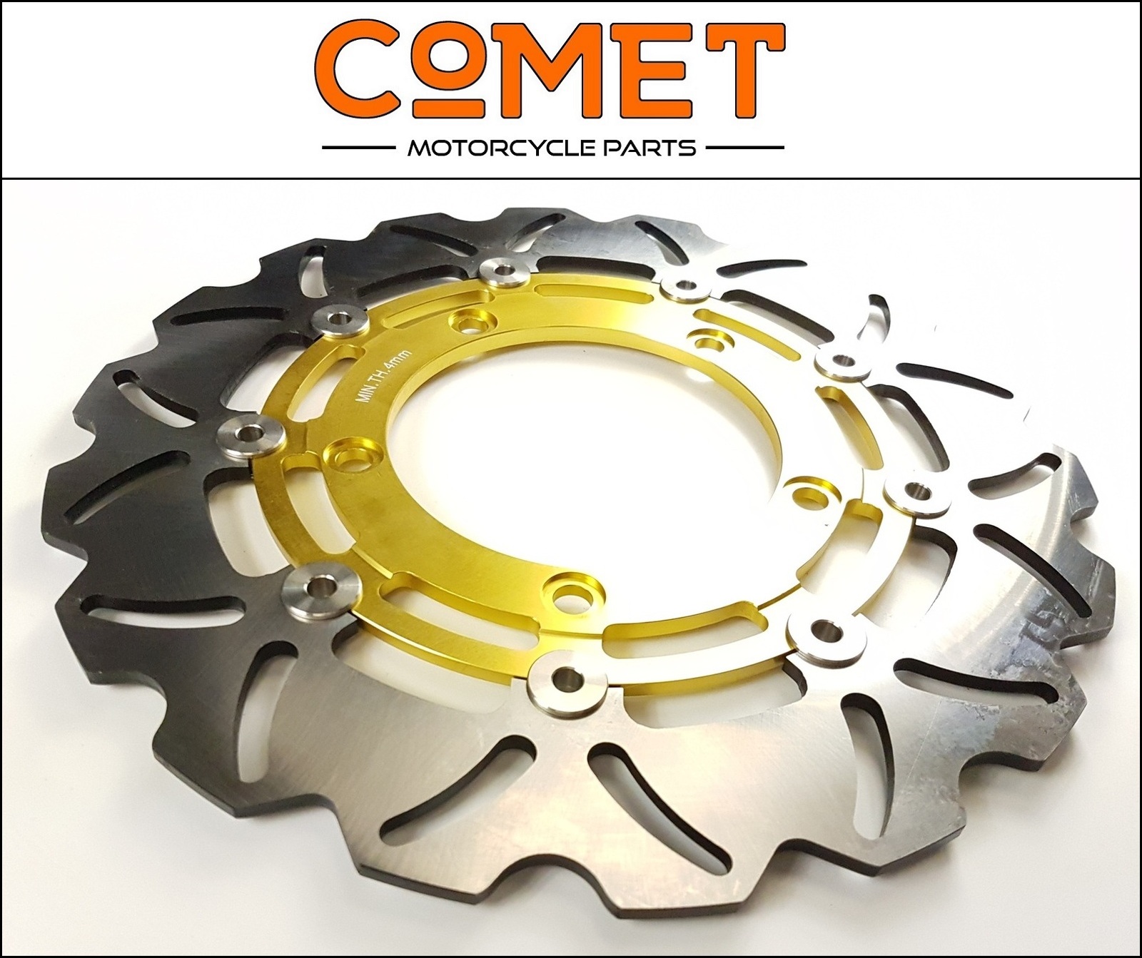 Front Comet WF Series Wavy Gold Brake Disc | WizBiz