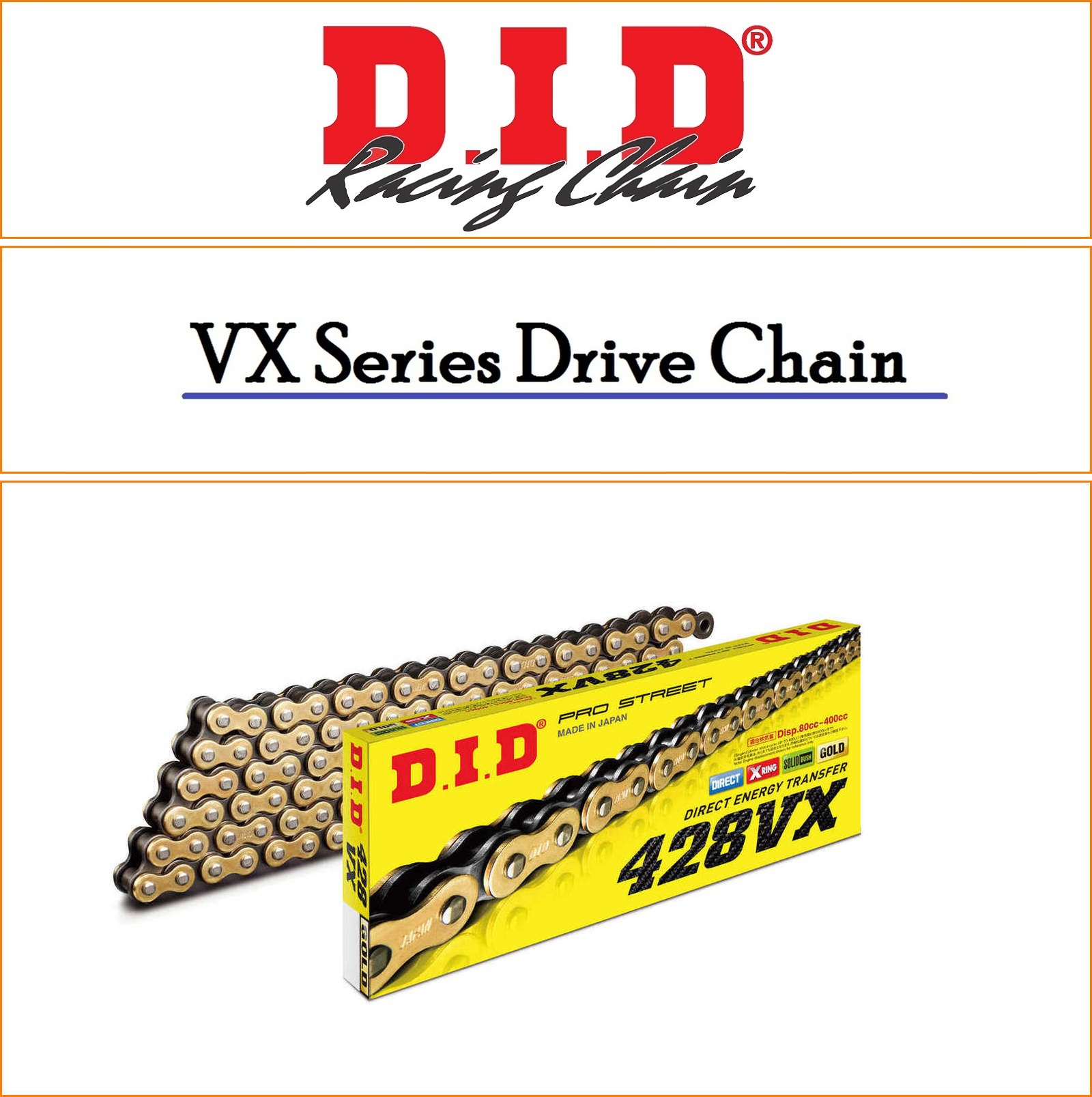 DID VX 428 Pitch 148 Link Gold Chain | WizBiz